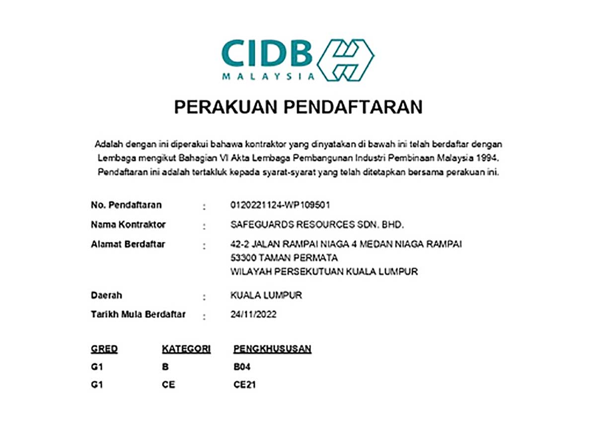 Safeguards Resources Sdn Bhd